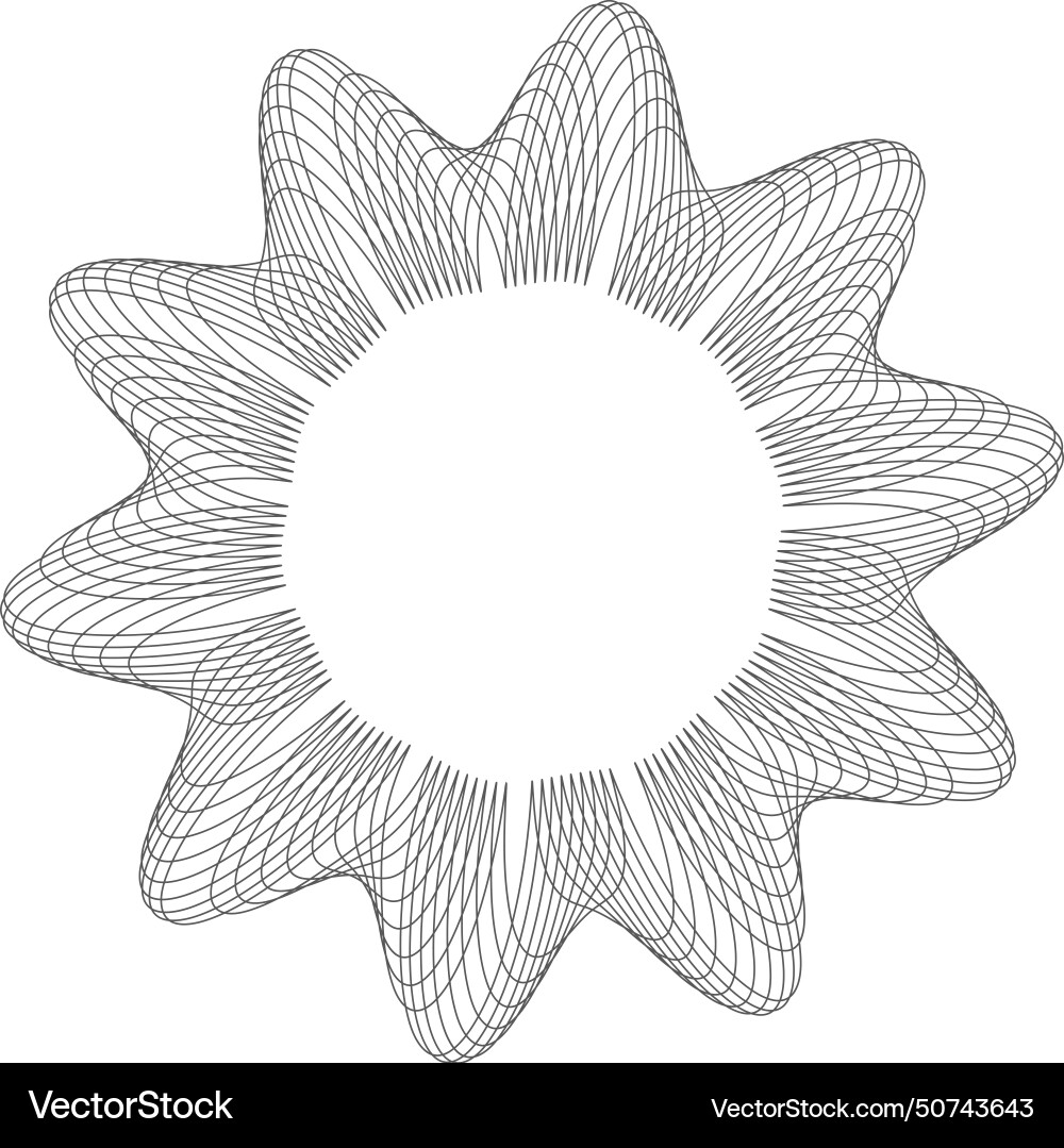 Money watermark engraving flowing lines smooth Vector Image