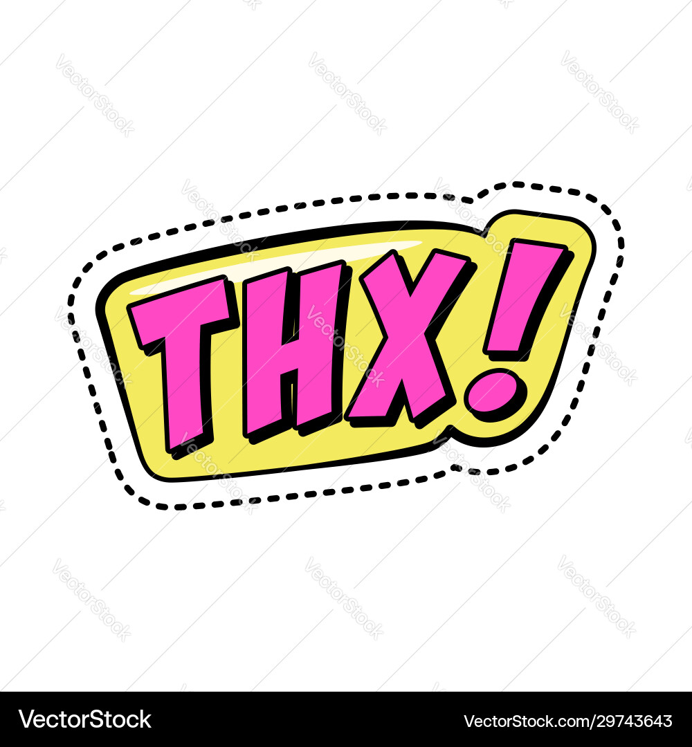 Retro Thx Sticker - Thank You Badge Royalty Free Vector