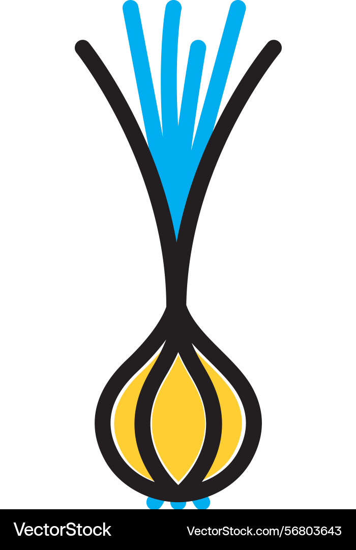 Spring onion Royalty Free Vector Image - VectorStock