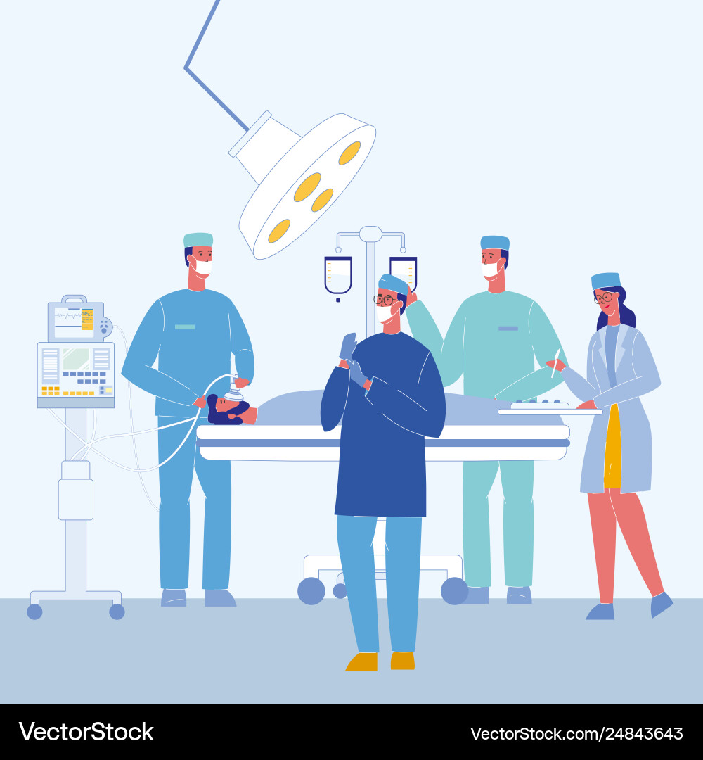 Surgeons in operating room Royalty Free Vector Image