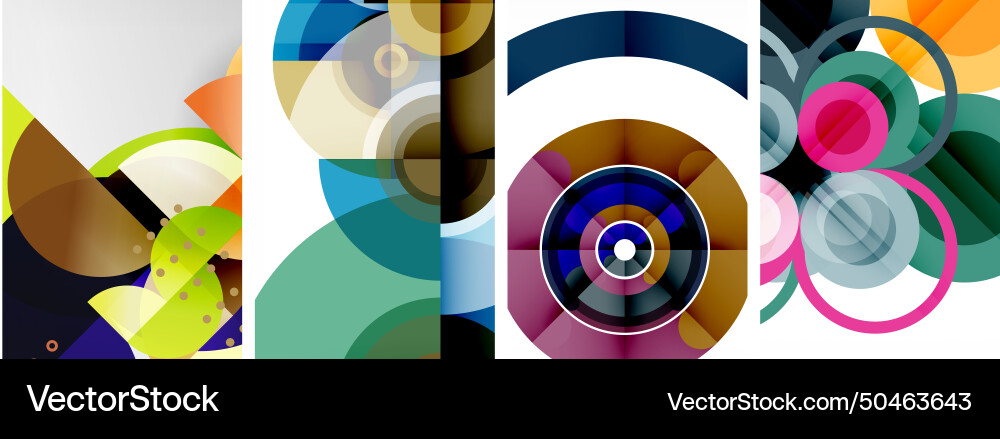 World of geometric elegance with abstract circle Vector Image