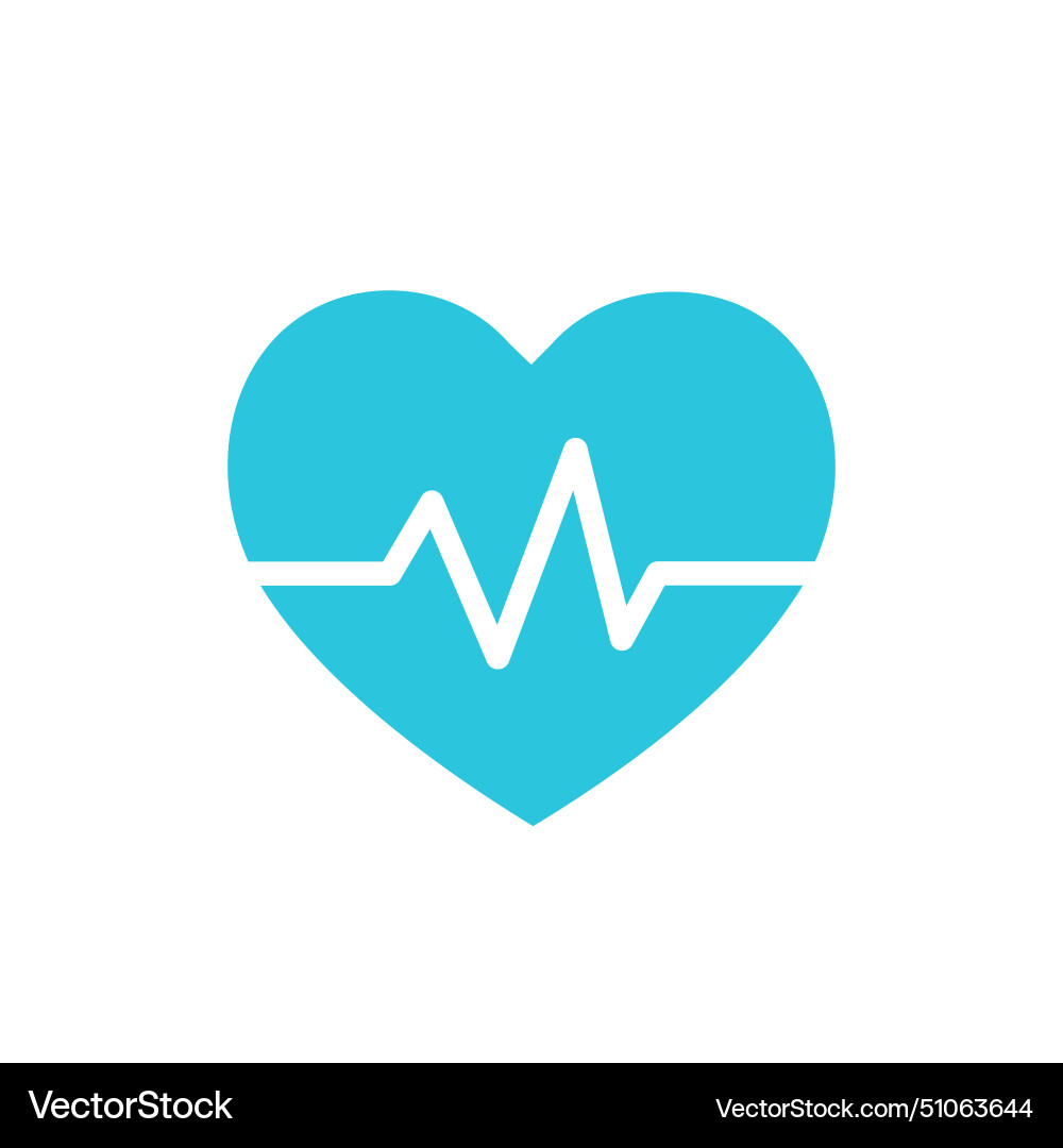 Cardio heart icon isolated on white background Vector Image