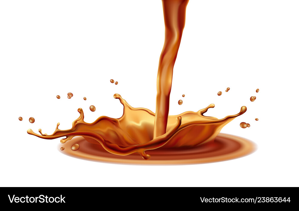 Coffee splash elements Royalty Free Vector Image