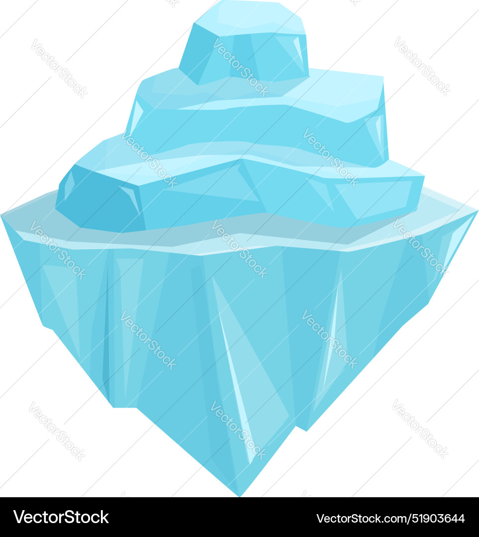 Giant blue iceberg floating arctic ocean wildlife Vector Image Giant blue iceberg floating arctic ocean wildlife Vector Image