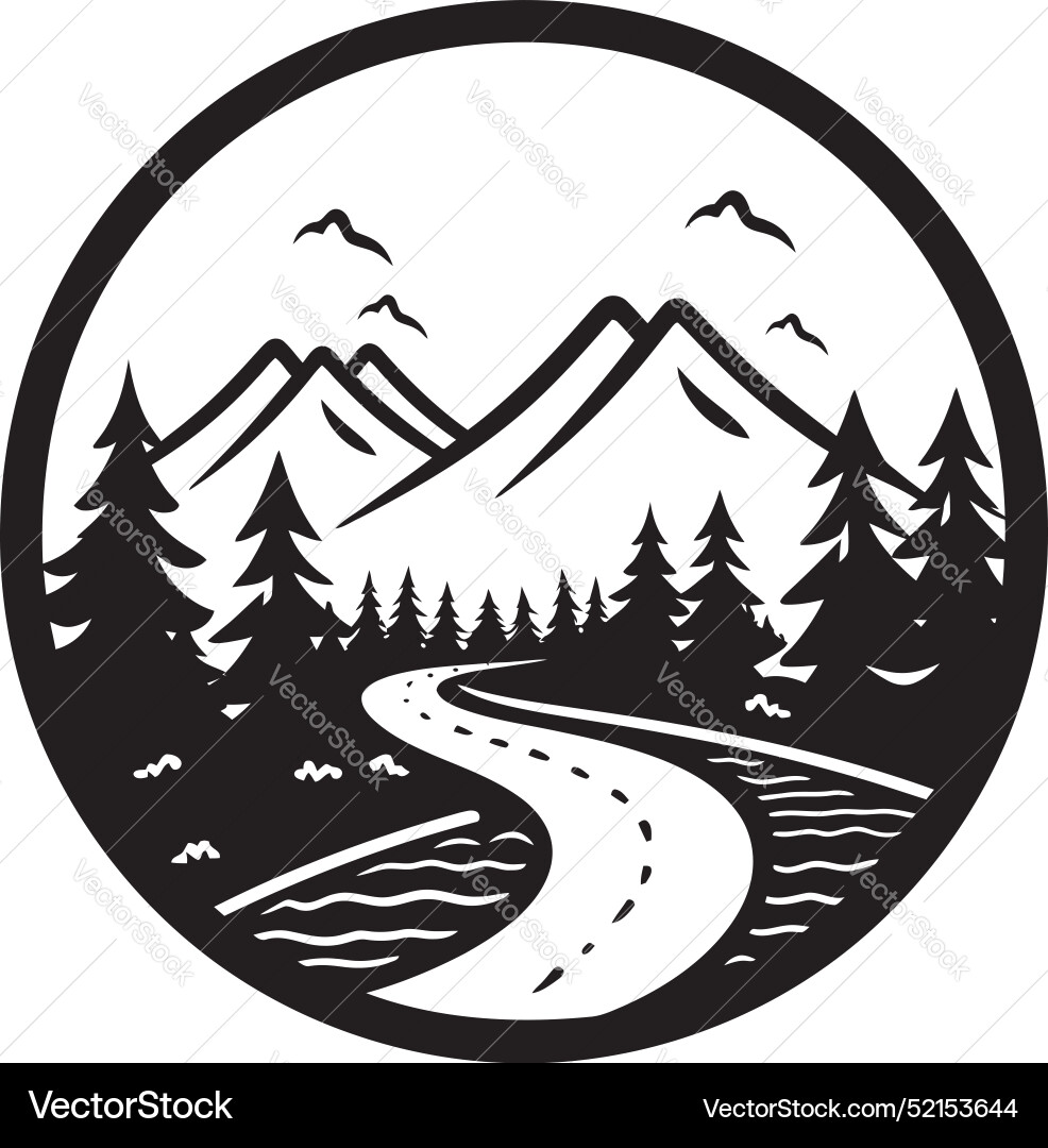 Harmony haven minimalist landscape design pure Vector Image