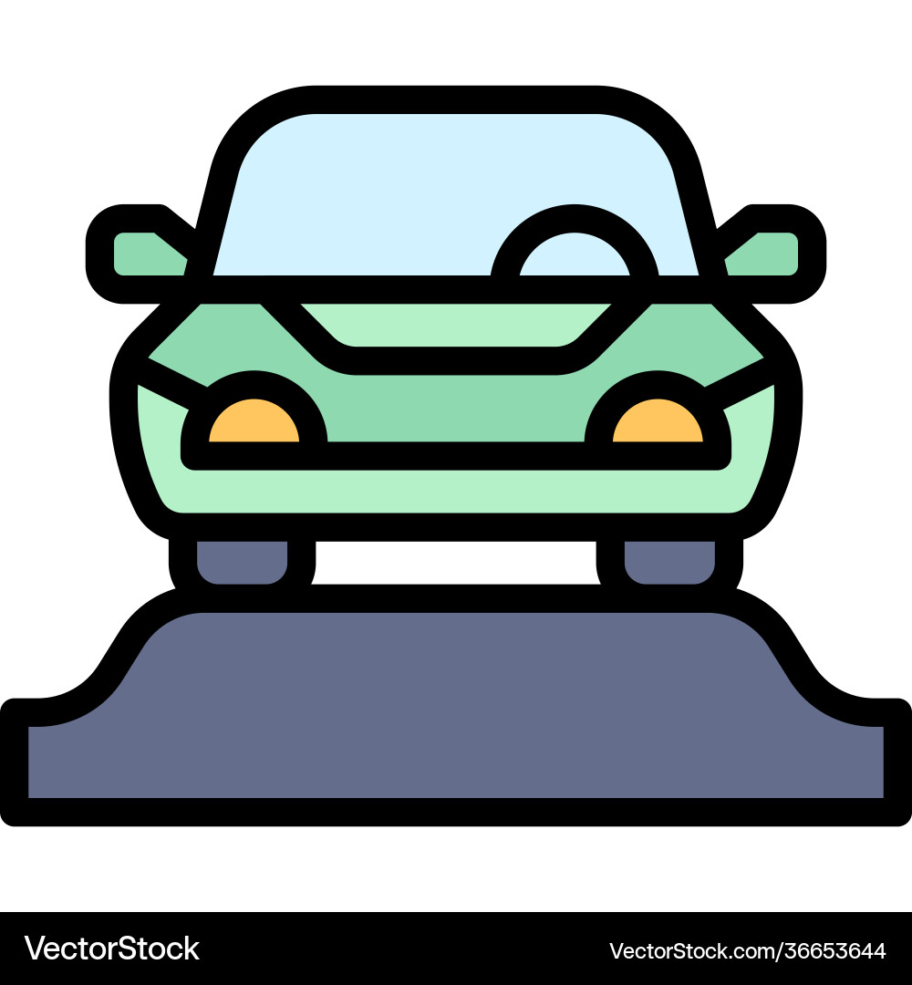 Pavement Parking Icon Royalty Free Vector Image