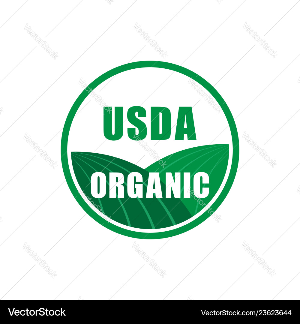 USDA Organic Certification Stamp Royalty Free Vector Image