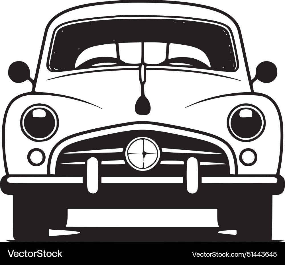 Car - minimalist and flat logo Royalty Free Vector Image
