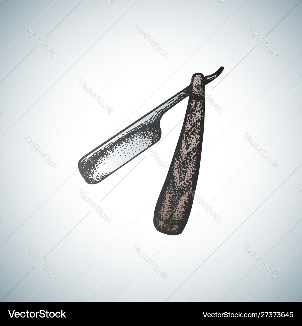 Colored hand drawn razor Royalty Free Vector Image