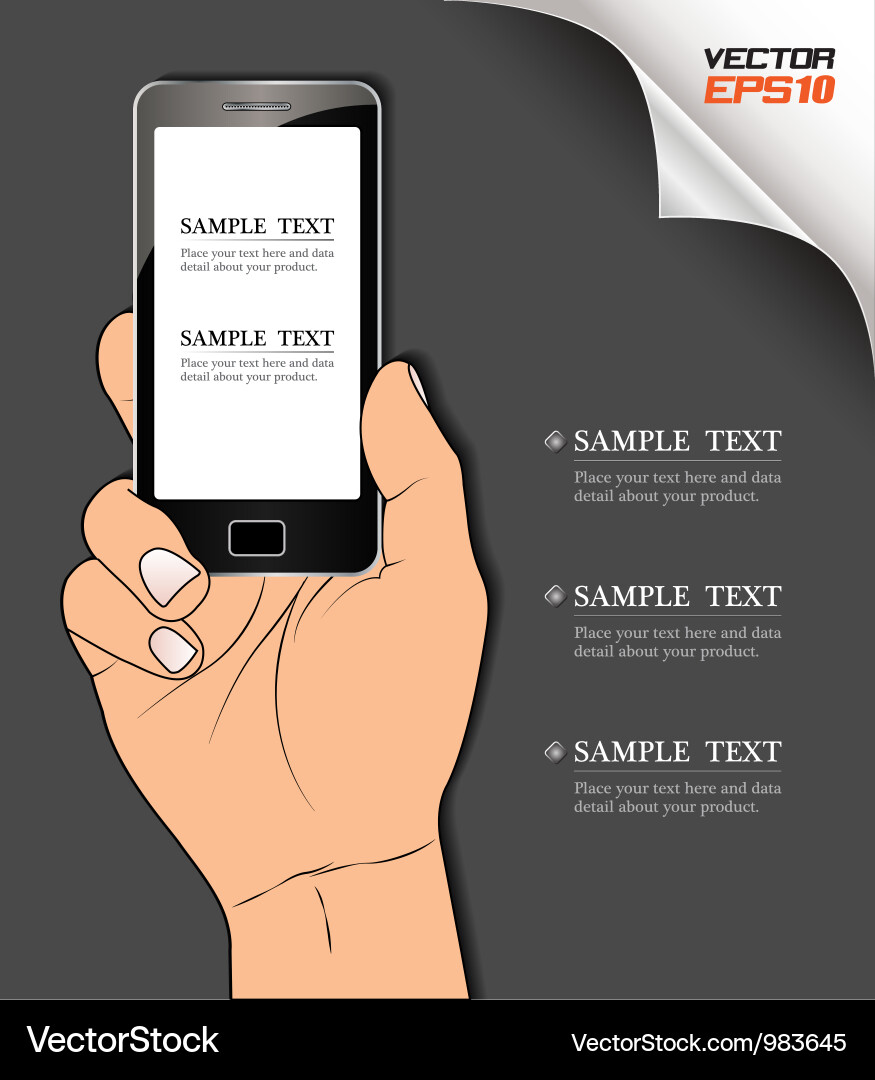 Hand Handphone Vector Images (over 200)