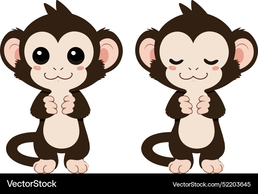 Little monkey Royalty Free Vector Image - VectorStock