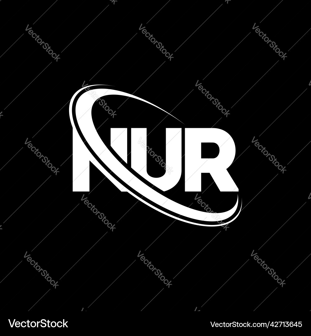 Nur logo letter design Royalty Free Vector Image