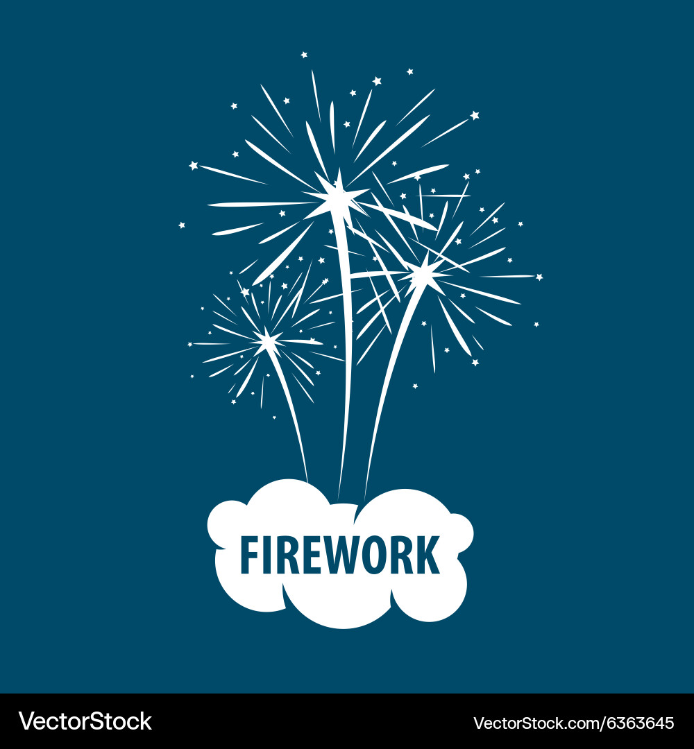 White Cloud Fireworks Celebration Royalty Free Vector Image