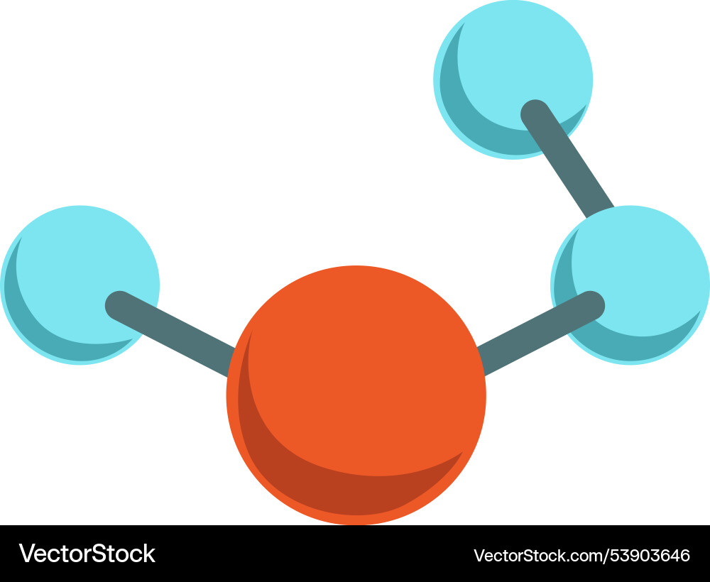 Chemical structure molecule cartoon icon physics Vector Image