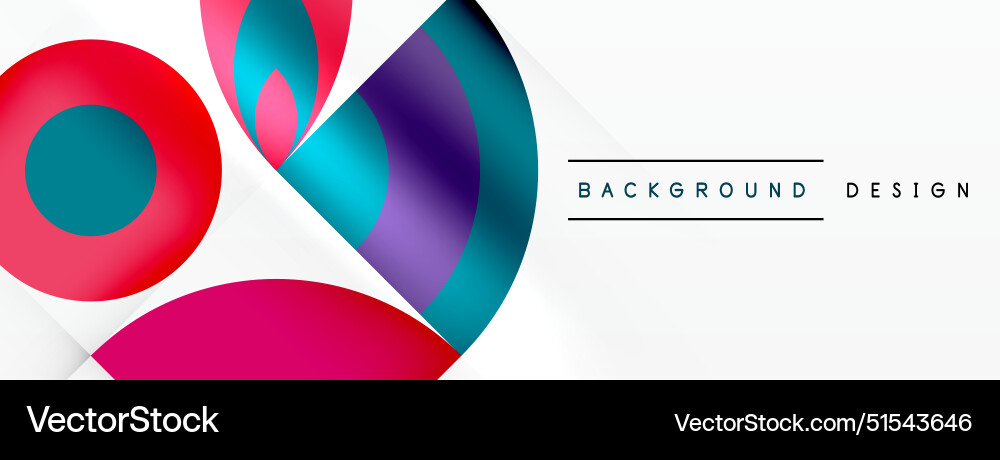 Circles and petals geometric beautiful abstract Vector Image