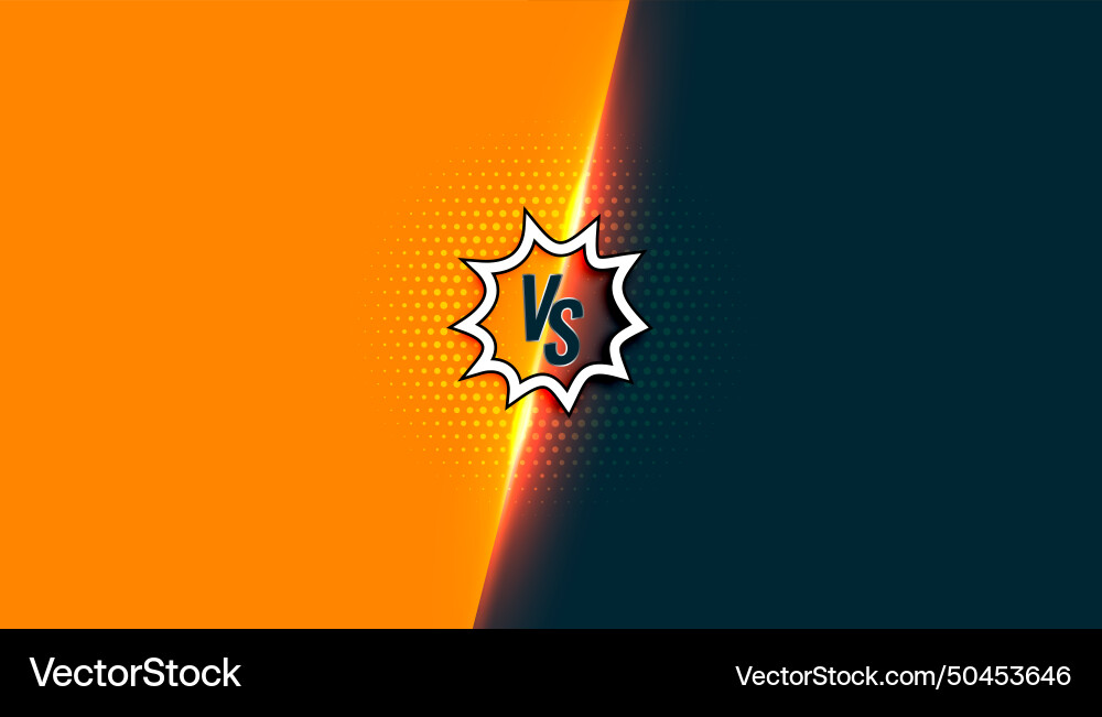 Comic style dual contest versus vs poster Vector Image