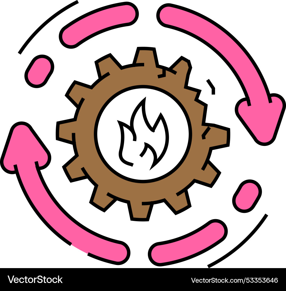 Disaster recovery business process icon color Vector Image
