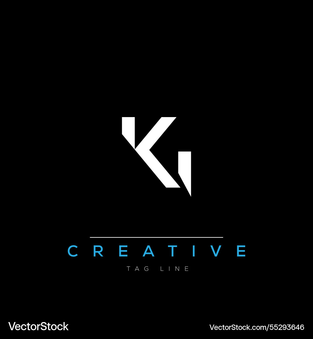 Ki creative monogram logo Royalty Free Vector Image