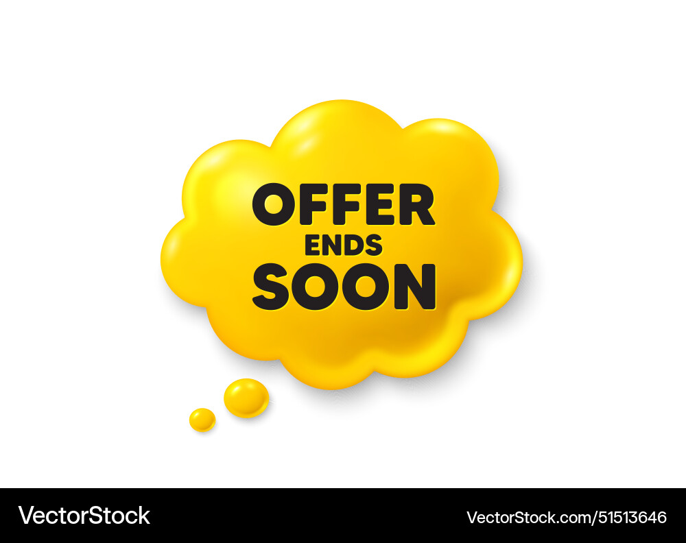 Offer ends soon special price sign comic Vector Image