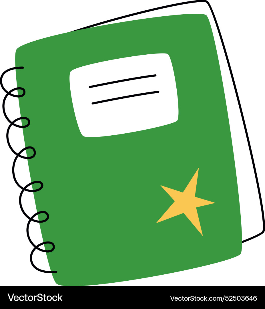 School copybook hand drawn Royalty Free Vector Image