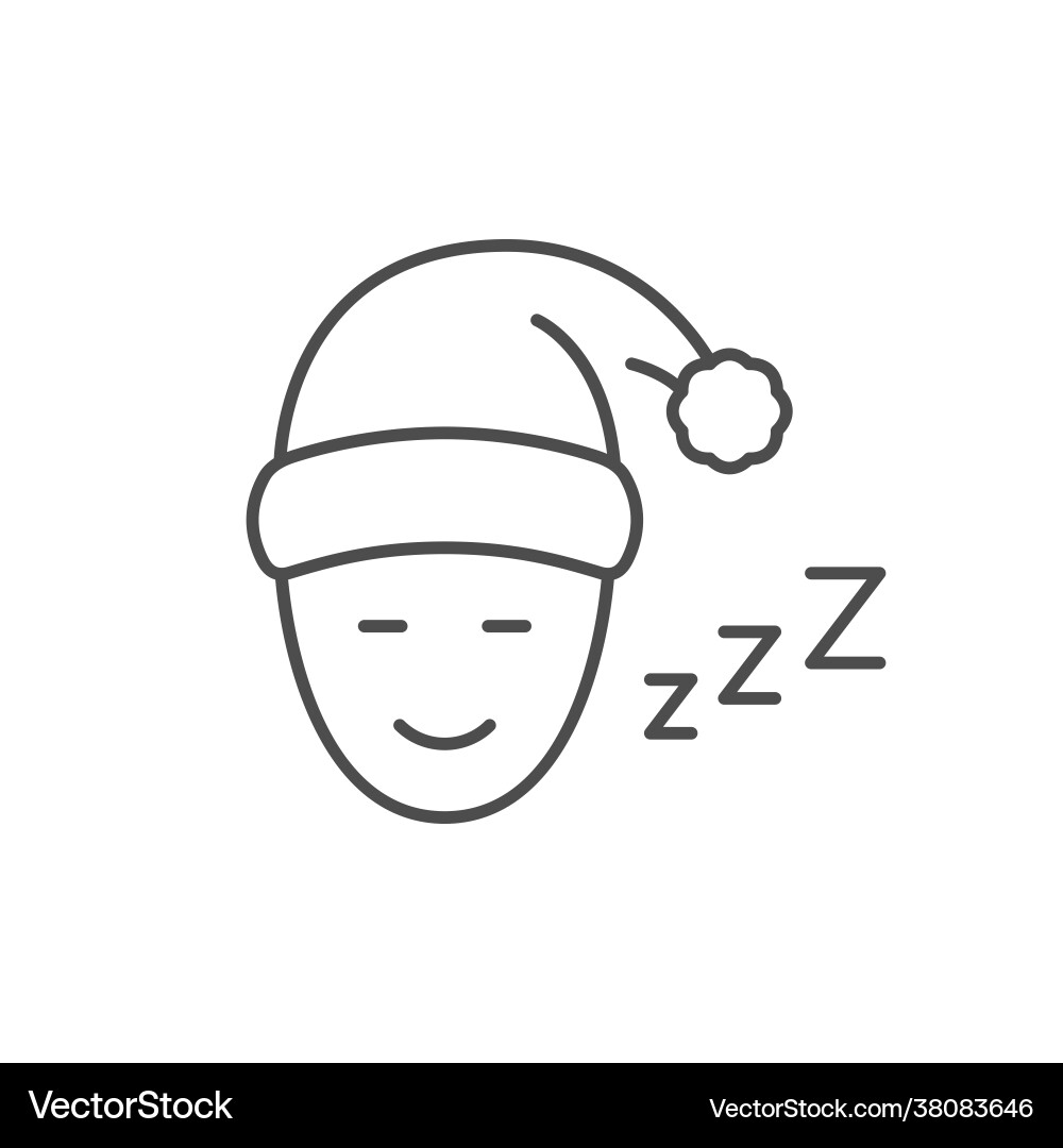Sleeping person line outline icon Royalty Free Vector Image