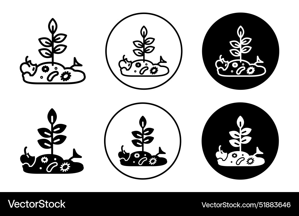 Soil pollution line icon Royalty Free Vector Image