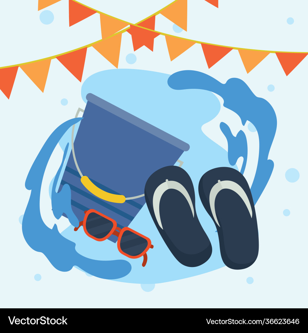 Songkran icon group Royalty Free Vector Image - VectorStock