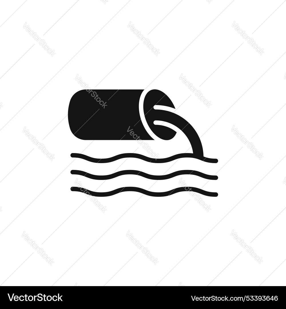Wastewater icon isolated on white background Vector Image