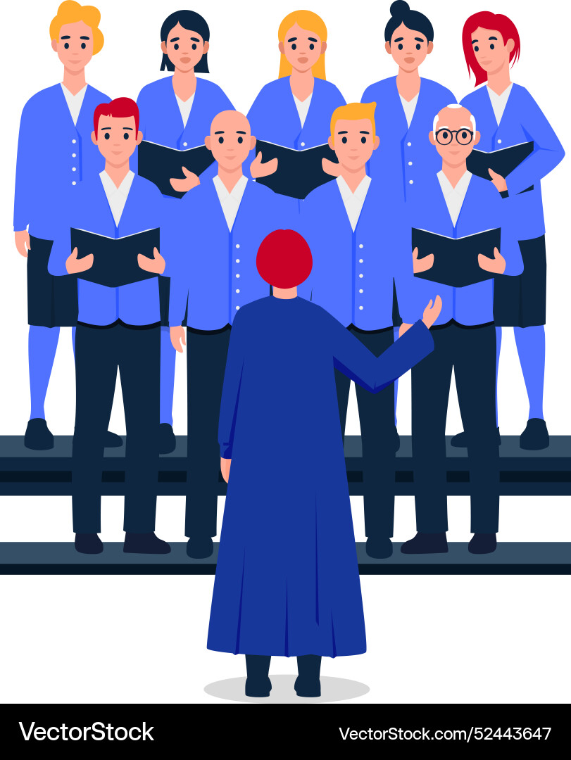 Gospel choir Royalty Free Vector Image - VectorStock