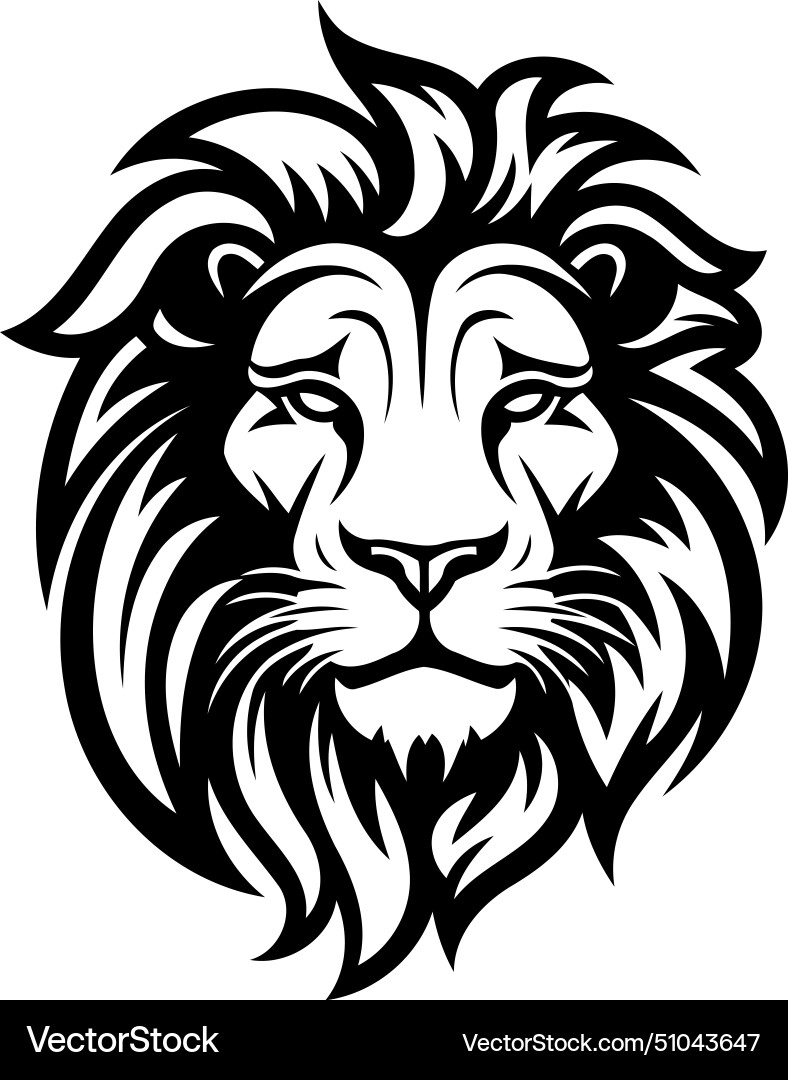 Lion head logo lion head logo template Royalty Free Vector