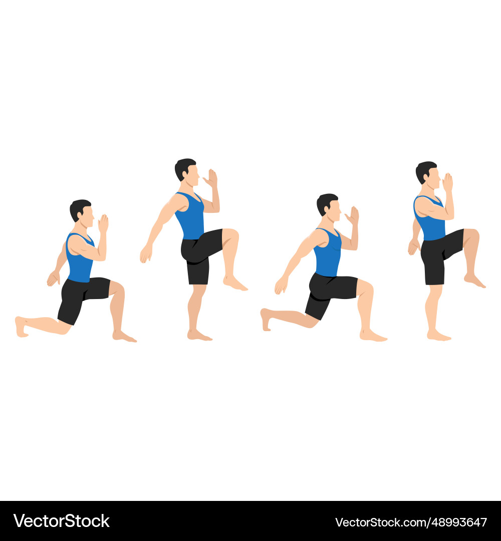 Man Doing Lunges Vector Images (over 450)