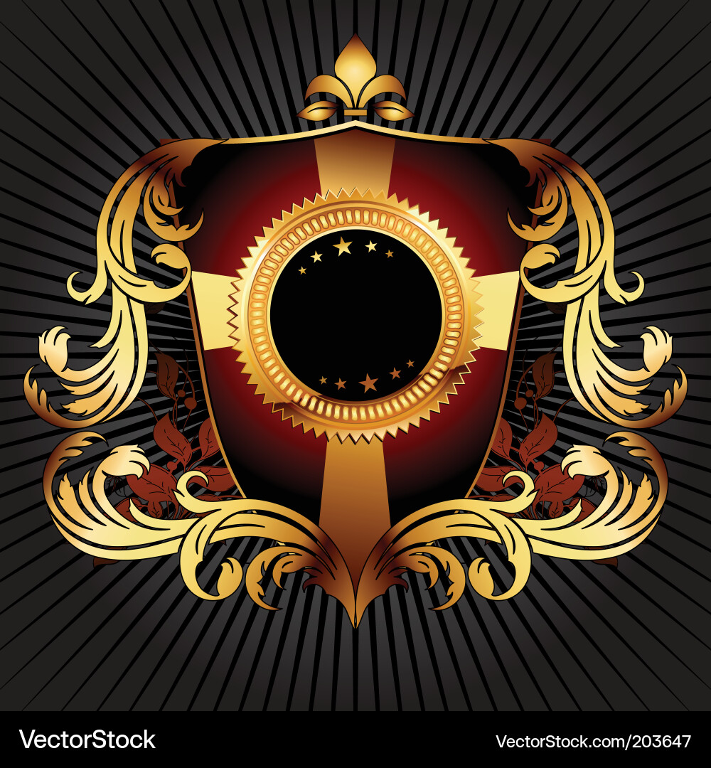 Ornamental shield Royalty Free Vector Image - VectorStock