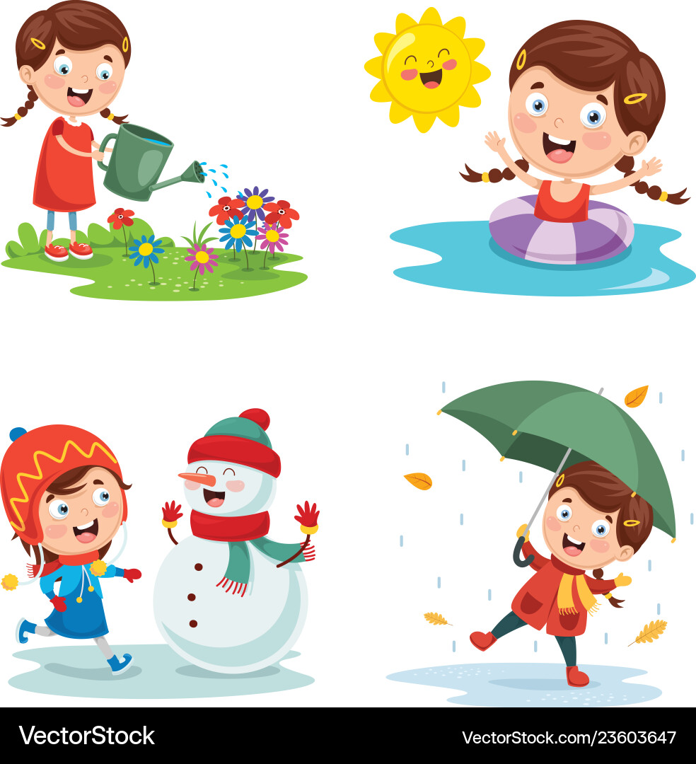 Seasons Royalty Free Vector Image - VectorStock