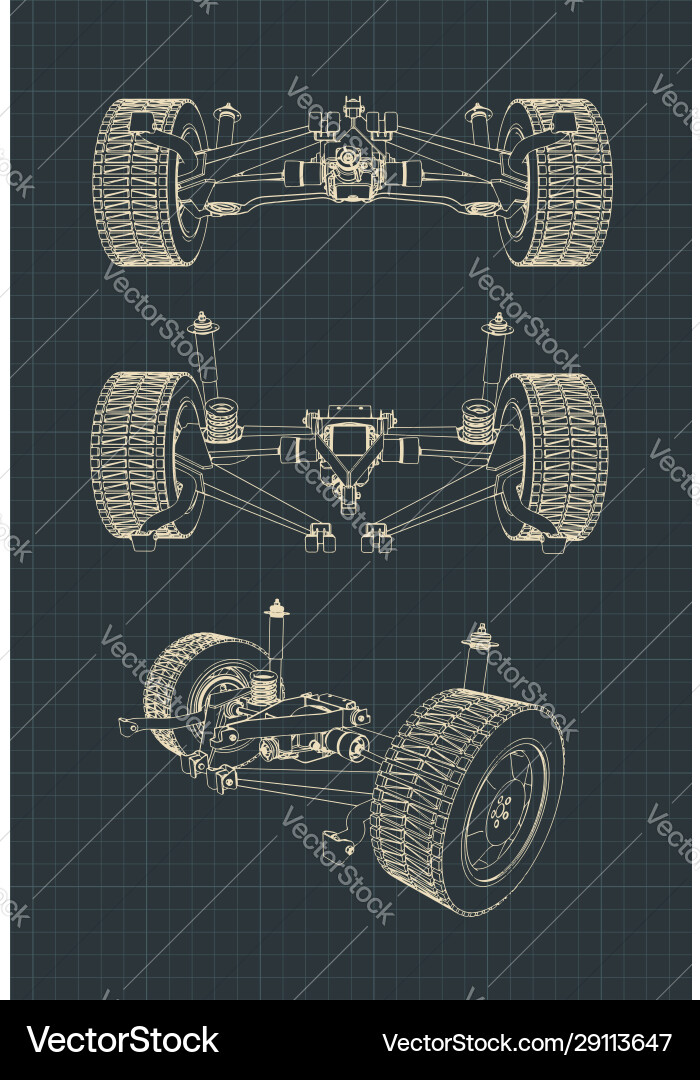 Suv suspension Royalty Free Vector Image - VectorStock