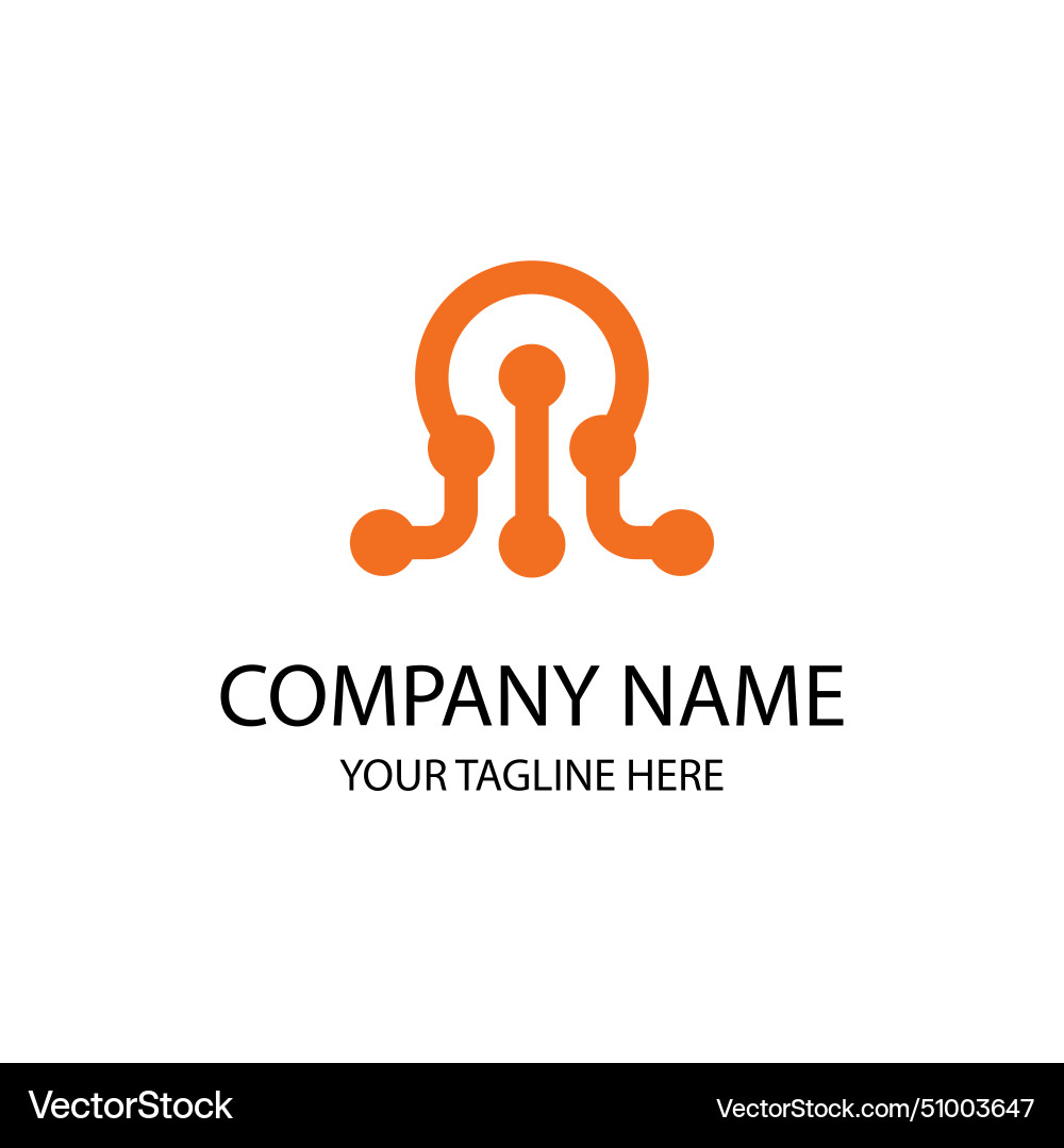 Technology digital octopus logo Royalty Free Vector Image