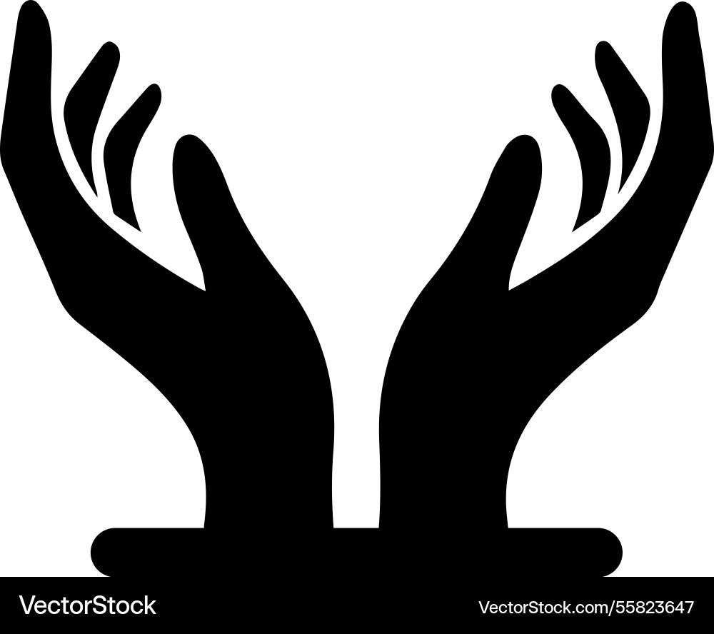 Two hands icon logo design template isolated Vector Image