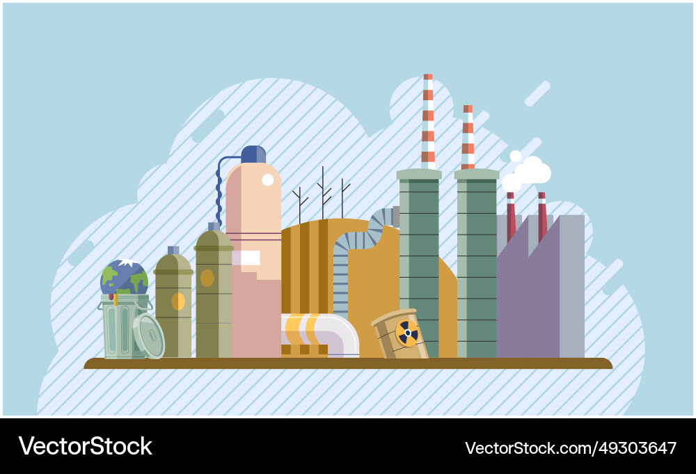 Water pollution the poison released from Vector Image