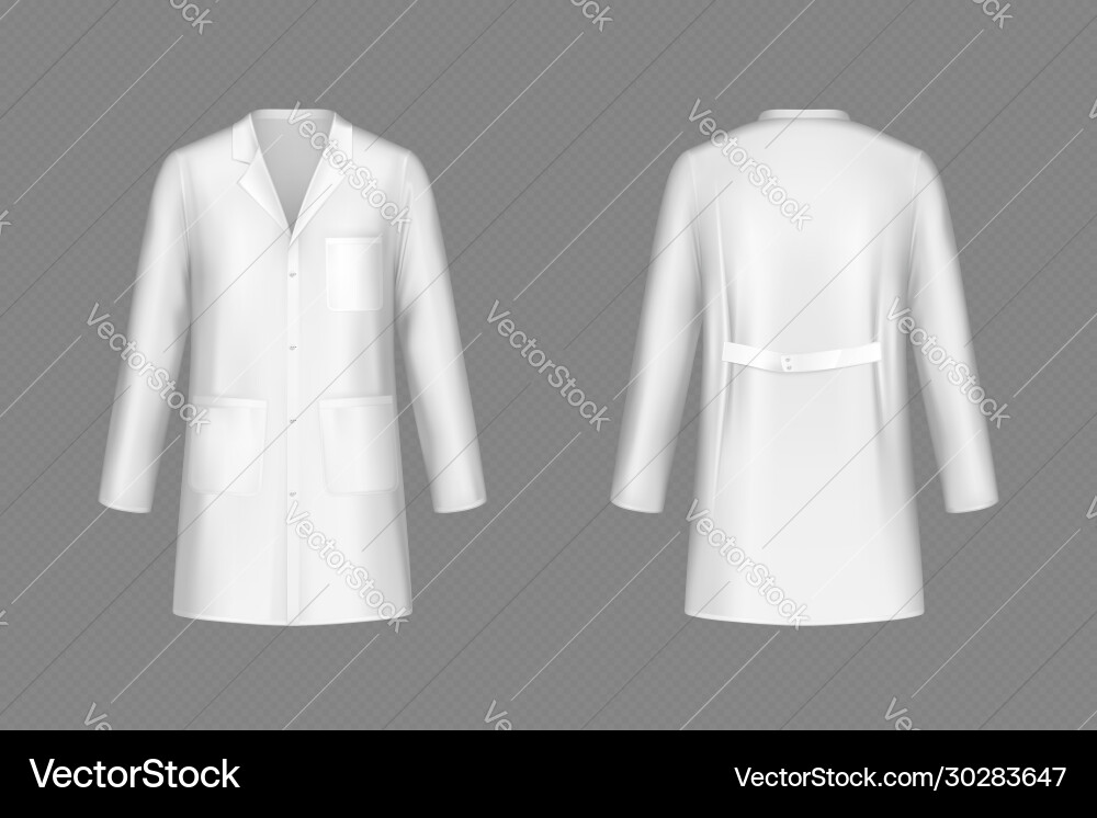 White doctor coat medical uniform Royalty Free Vector Image