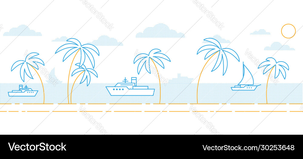 A simple minimalistic seascape Royalty Free Vector Image