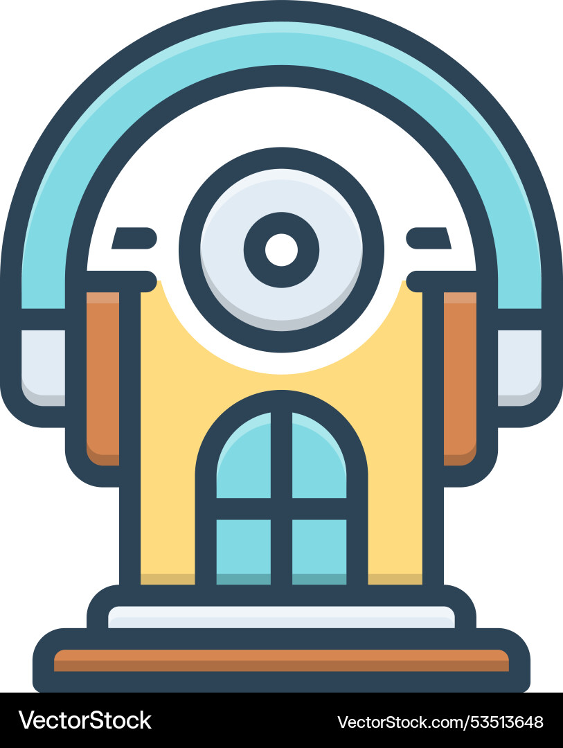 Music house Royalty Free Vector Image - VectorStock