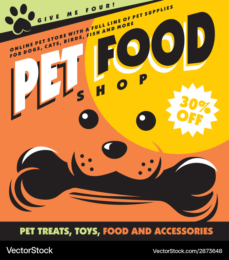 Pet food Royalty Free Vector Image - VectorStock