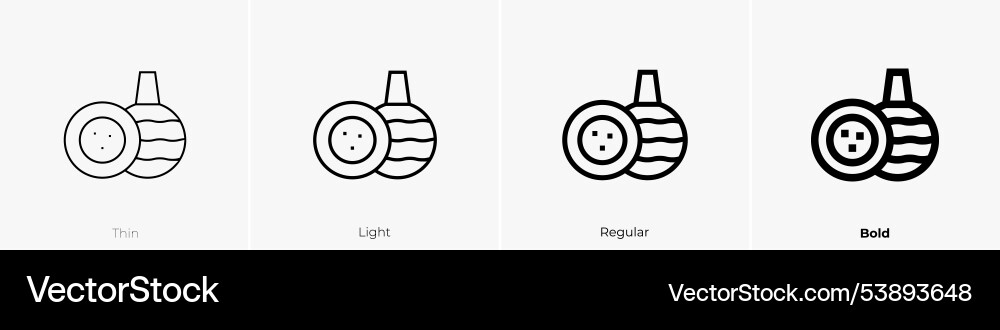 Taro icon thin light regular and bold style Vector Image