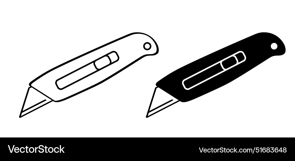 Work knives cartoon cutter knife retractable Vector Image