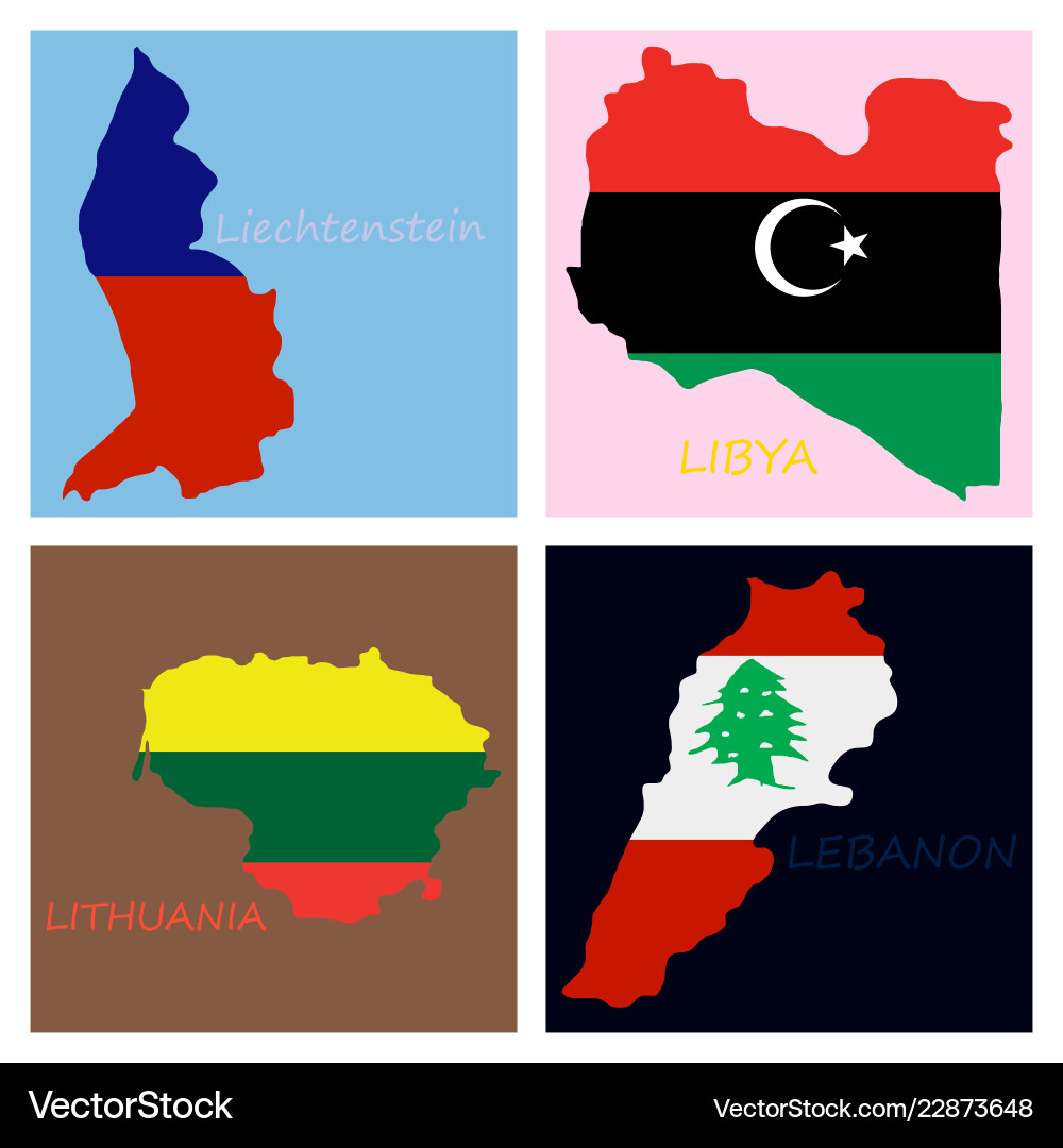 World map-countries in color on white background Vector Image