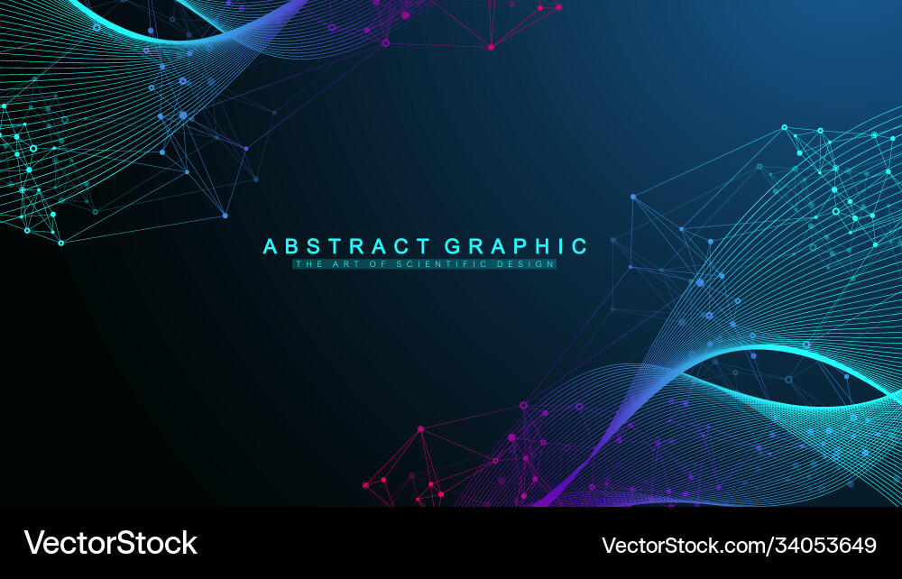 Big genomic data visualization dna helix Vector Image