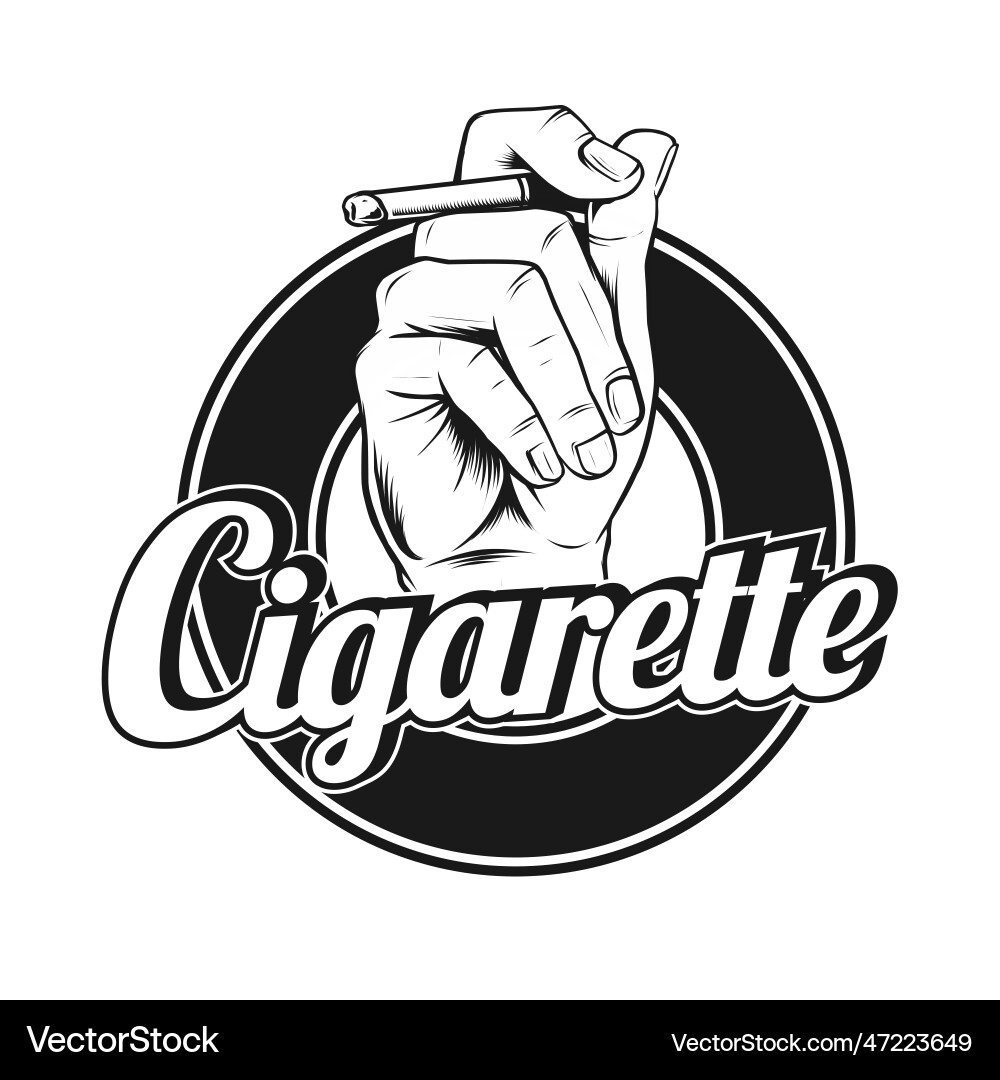 Cigarette logo Royalty Free Vector Image - VectorStock