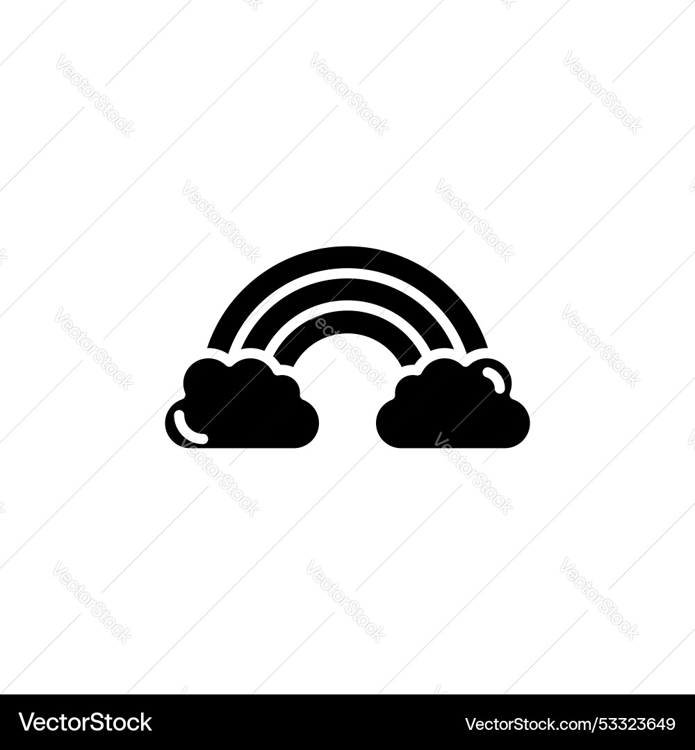 Cloud rainbow icon isolated on white background Vector Image