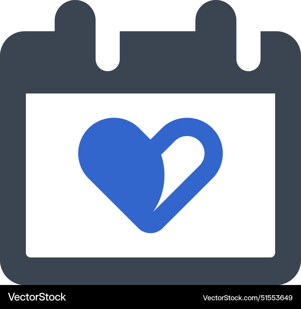 Dating schedule icon Royalty Free Vector Image