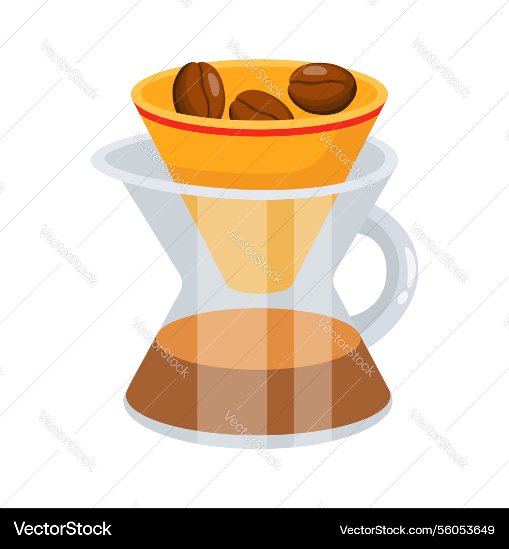 Pour over coffee Royalty Free Vector Image - VectorStock