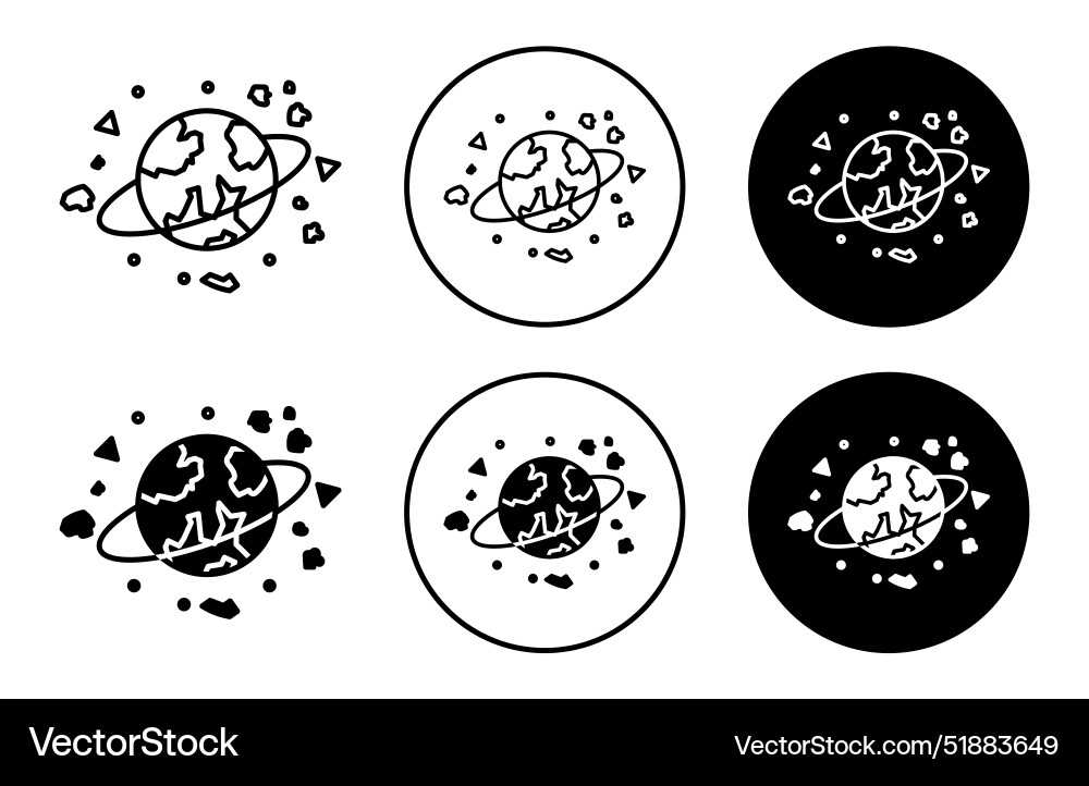 Space junk icon Royalty Free Vector Image - VectorStock